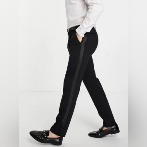 Topman | Pants | Topman Skinny Tuxedo Pants In Black | Poshmark